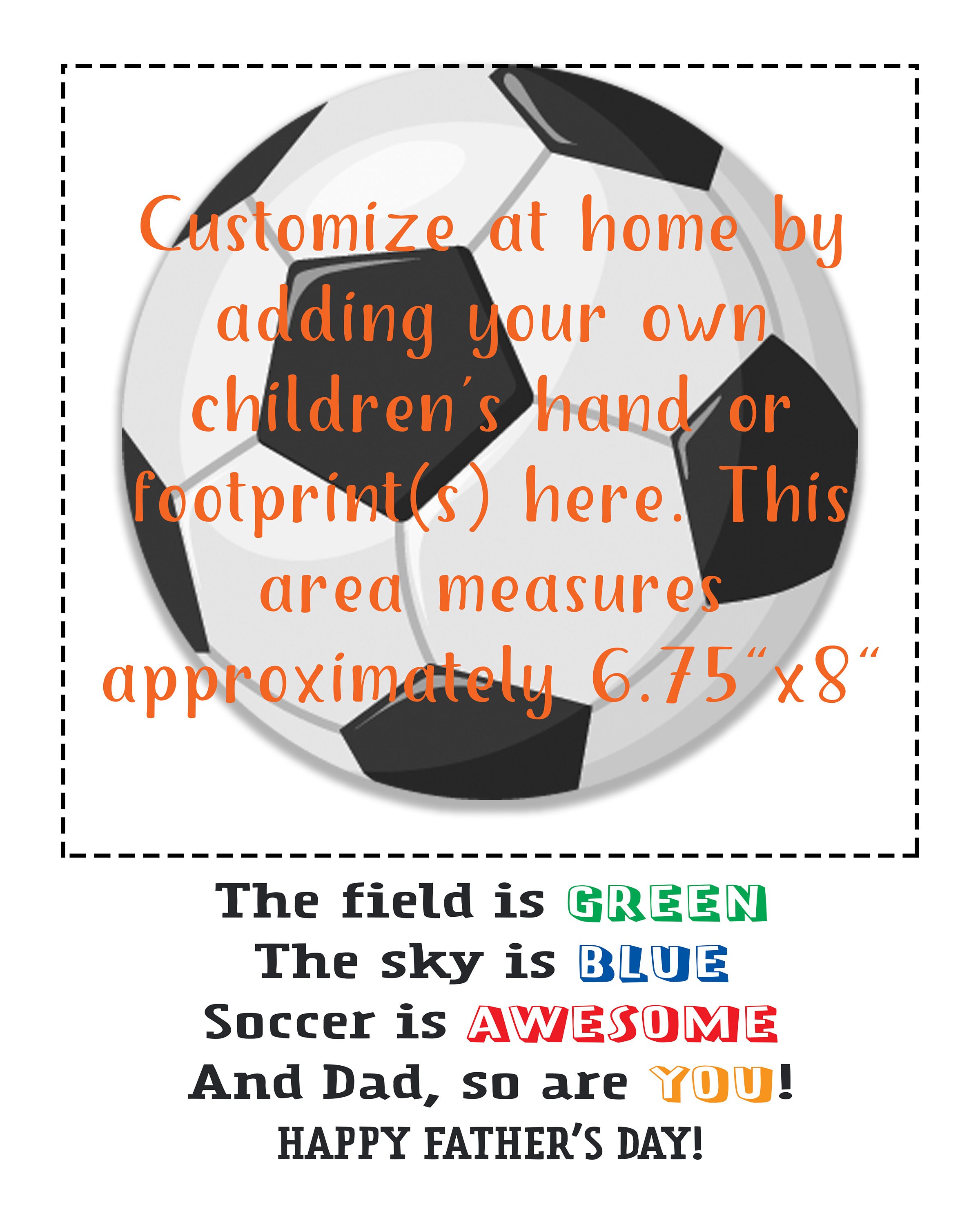 Soccer Father's Day Gift From Kids Football Dad Gift - Etsy