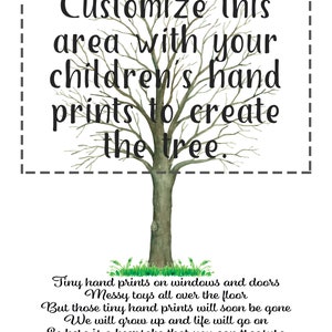 Family Tree Handprint Art, Handprint Tree, DIY Family Tree, Gift for ...