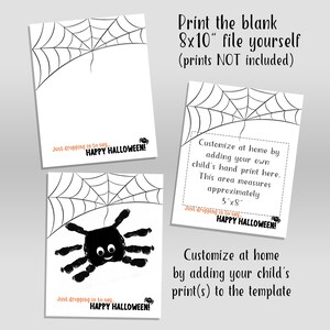 Spider Handprint Art, Halloween Craft for Kids, Handprint Keepsake ...