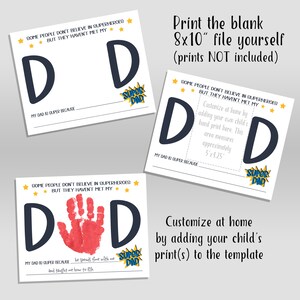 Super Dad Handprint Art, Father's Day Gift, Birthday Gift for Dad, Dad ...