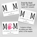 Mom Handprint Craft, Mother's Day Printable, Personalized Gift for Mom ...