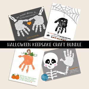 Halloween Handprint Art Bundle, Handprint Craft for Kids, Preschool ...