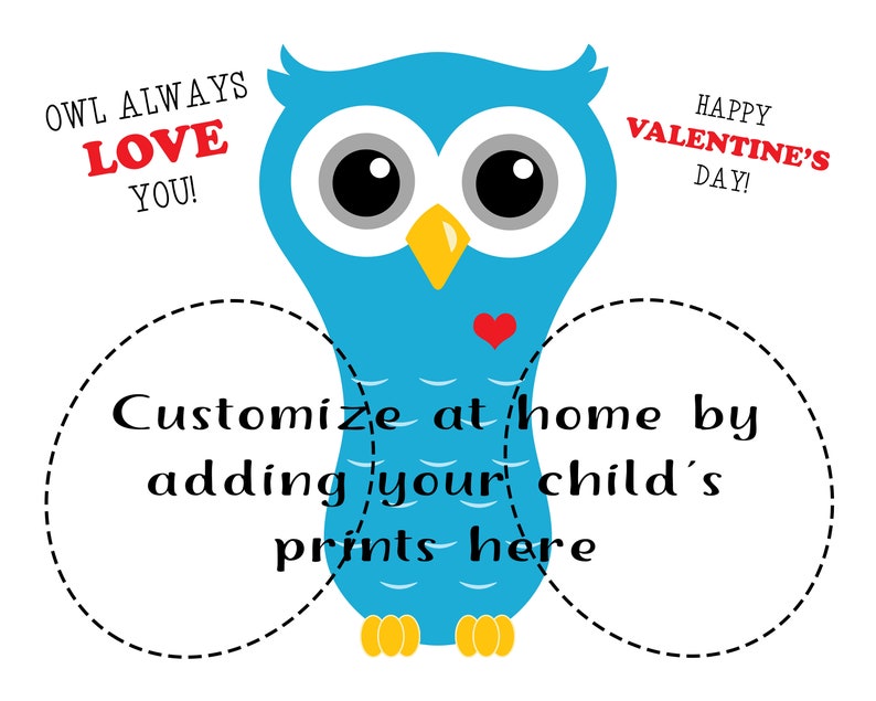 Handprint Art Valentine's Day Craft for Toddlers Owl - Etsy