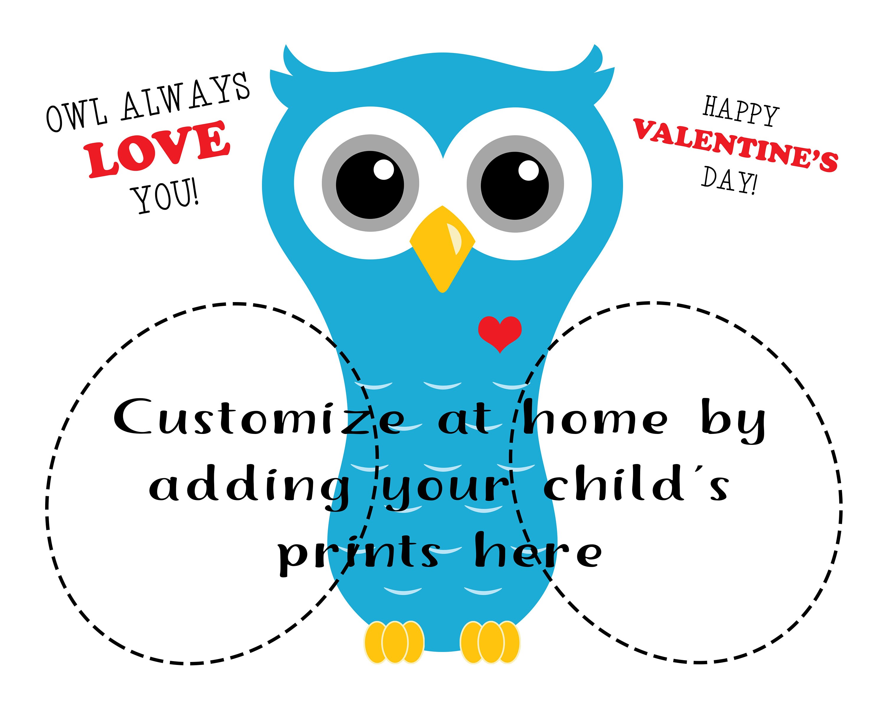 Handprint Art Valentine's Day Craft for Toddlers Owl - Etsy