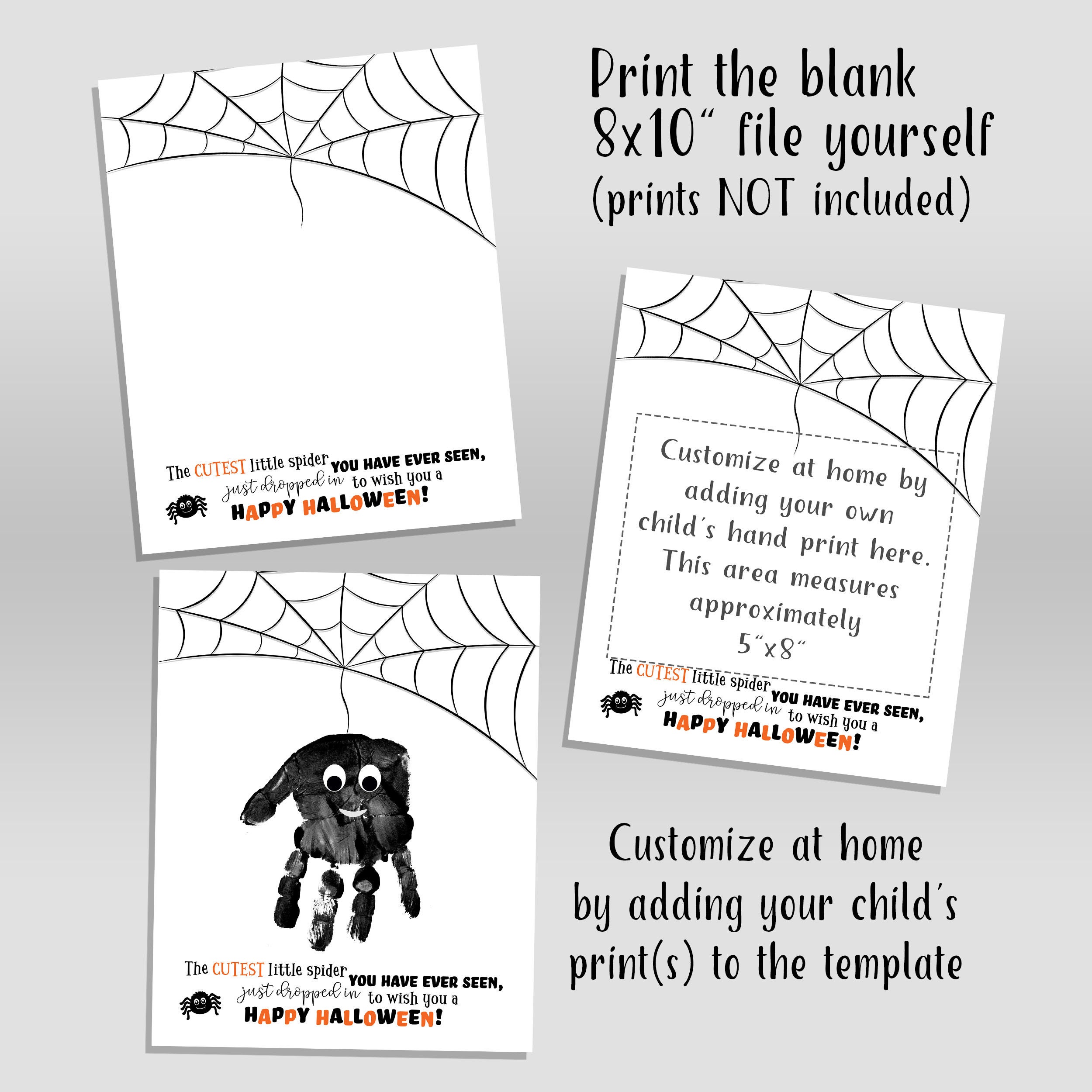 Cutest Little Spider Handprint Art Halloween Craft for Kids - Etsy