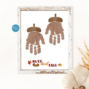 Nuts About Fall Handprint Art, Autumn Handprint Craft, Toddler ...