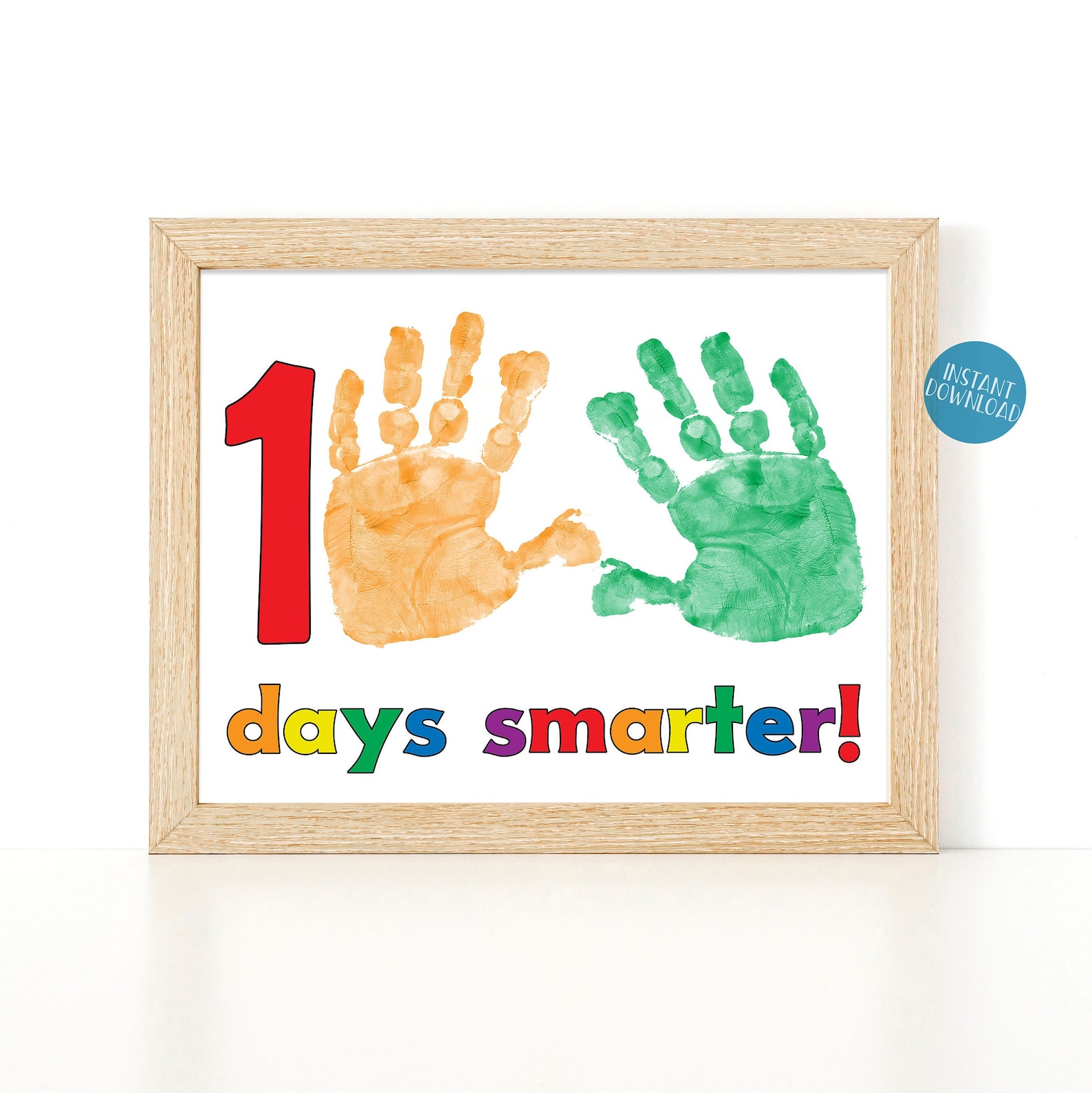 100 Days of School Classroom Activity Handprint Art for Kids, 100th Day ...