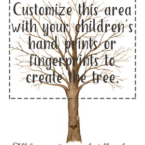Family Tree Gift, Handprint Art, DIY Kid Craft, Gift for Mom ...