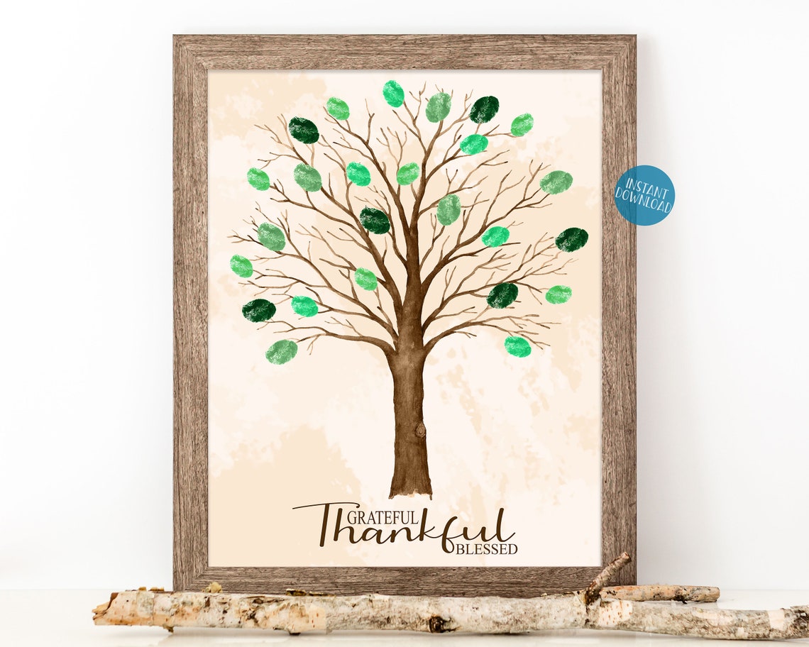 Thanksgiving Handprint Tree Art DIY Kid Craft Handprint - Etsy