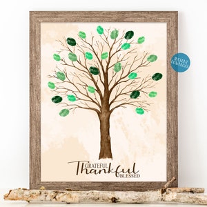 Thanksgiving Handprint Tree Art, DIY Kid Craft, Handprint Keepsake ...