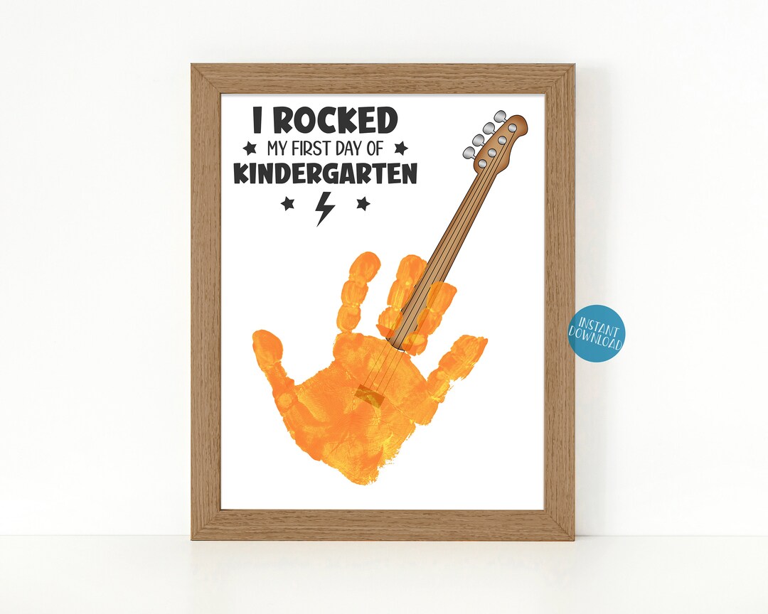 Kindergarten Handprint Art Project for Kids, First Day of School ...