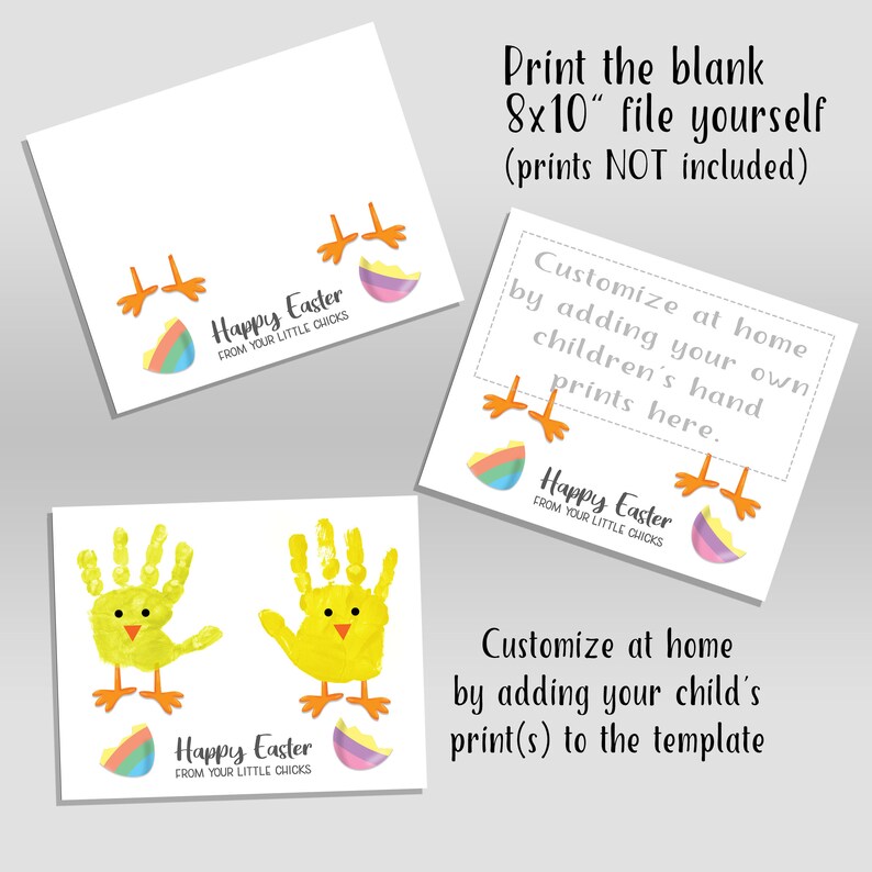 Easter Chicken Handprint Art Project for Kids Baby Handprint - Etsy