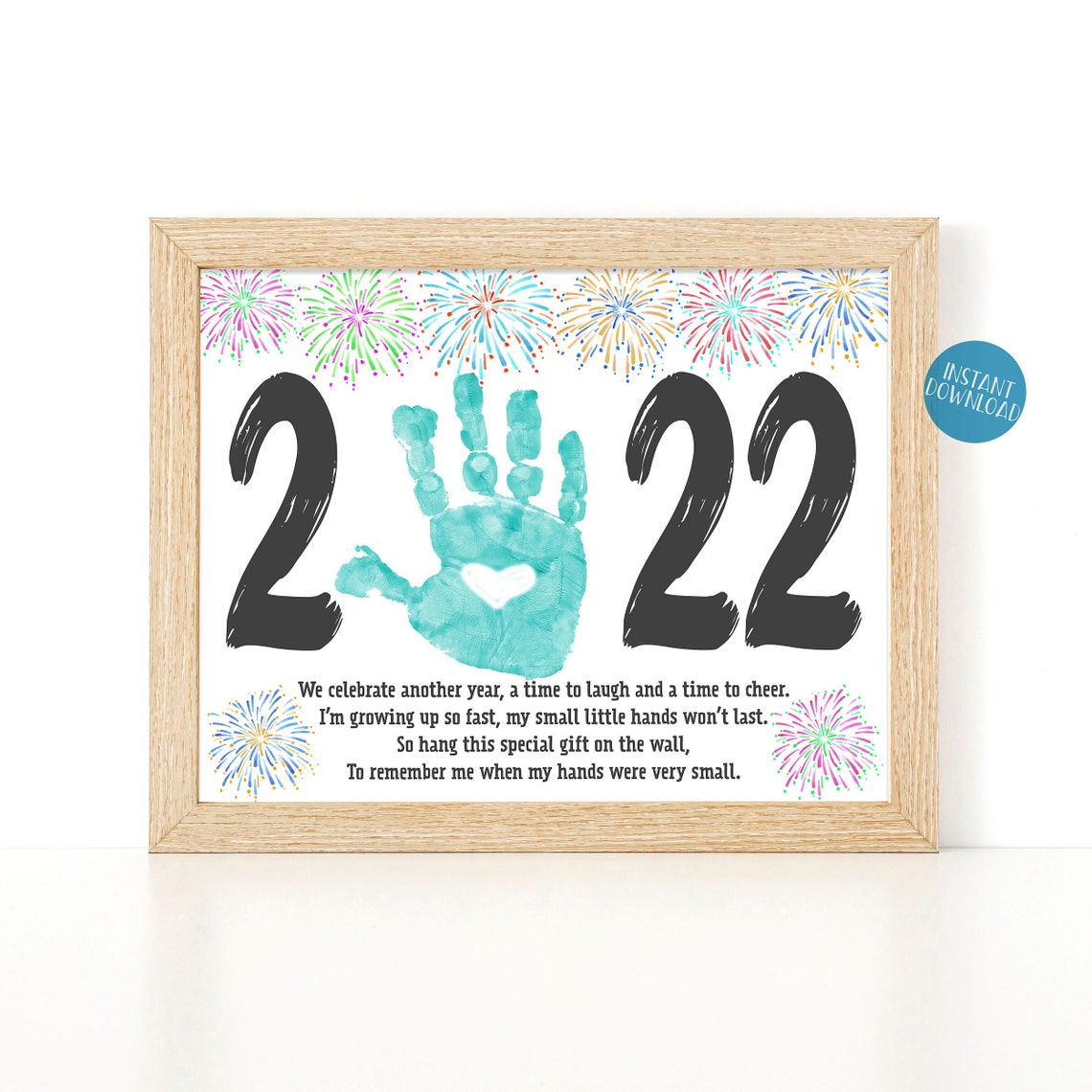 New Year's Handprint Art New Year Printable New - Etsy