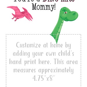 Dinosaur Handprint Art for Mom, Mother's Day Card, DIY Kid Crafts ...