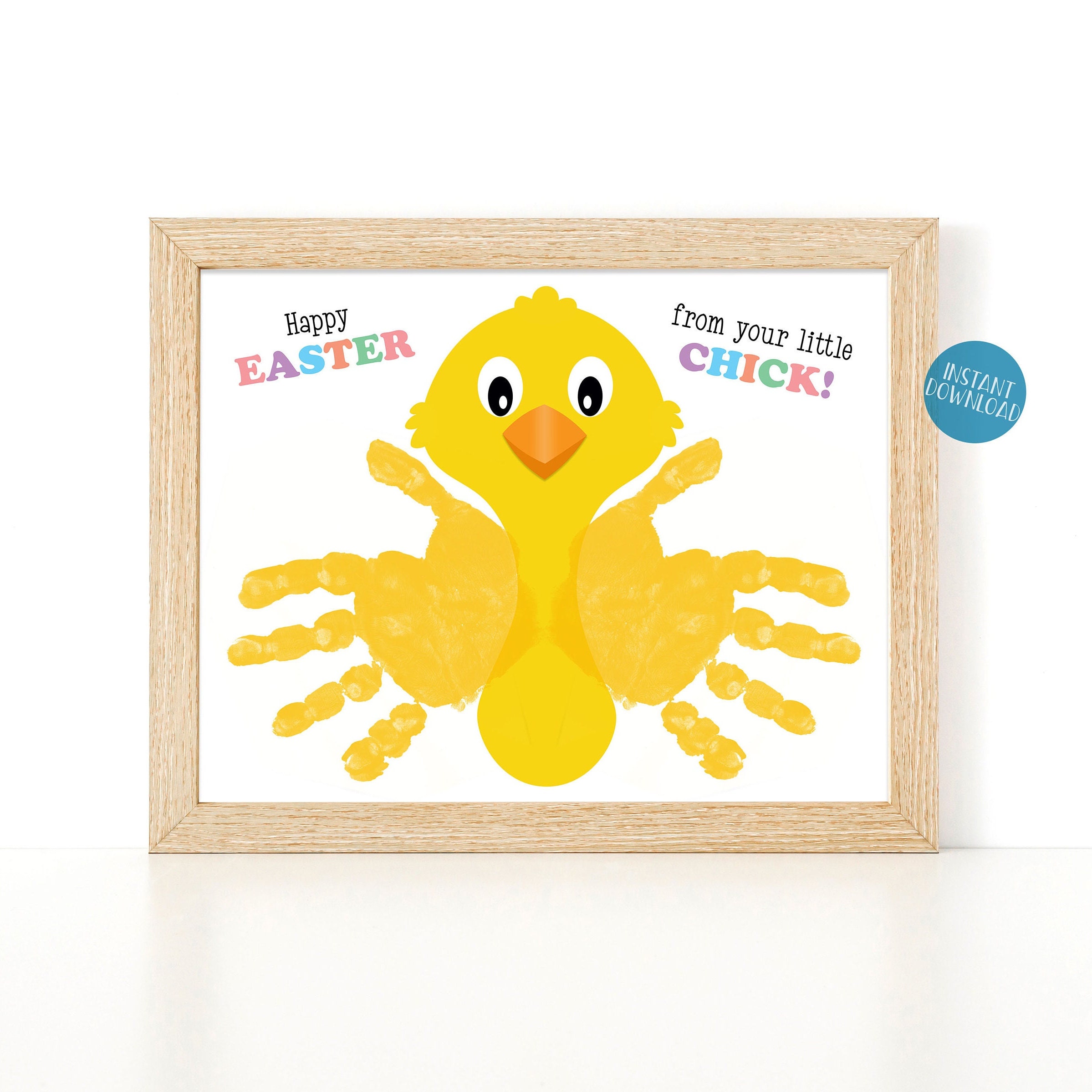 Easter Chick Handprint Art Project, Easter Handprint Keepsake, Easter ...