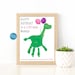 Printable Birthday Card for Mom, Handprint Art, Dinosaur Handprint ...