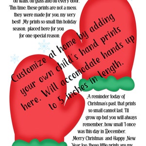 Christmas Handprint Poem, Handprint Art Project for Toddlers, Mittens ...