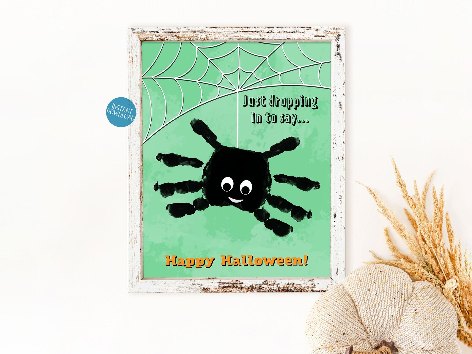 Spider Handprint Art Halloween Craft for Kids Handprint | Etsy