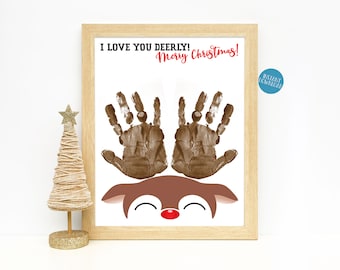 Christmas Handprint Footprint - Etsy