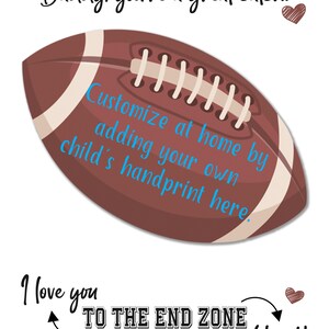 Dad Gift From Son, Football Handprint Art Project for Kids, Birthday ...