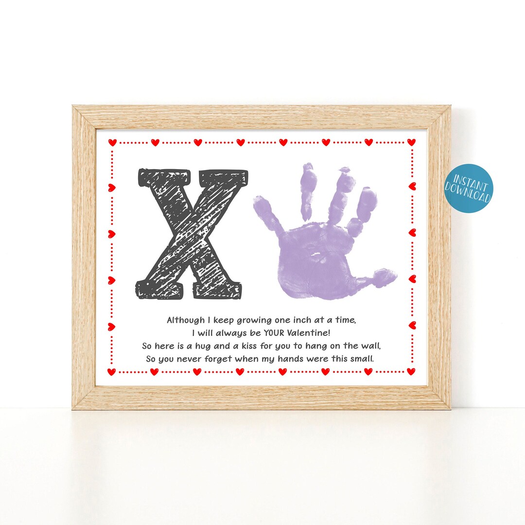 Hugs and Kisses XO Handprint Art Project for Kids, Valentine's Day ...