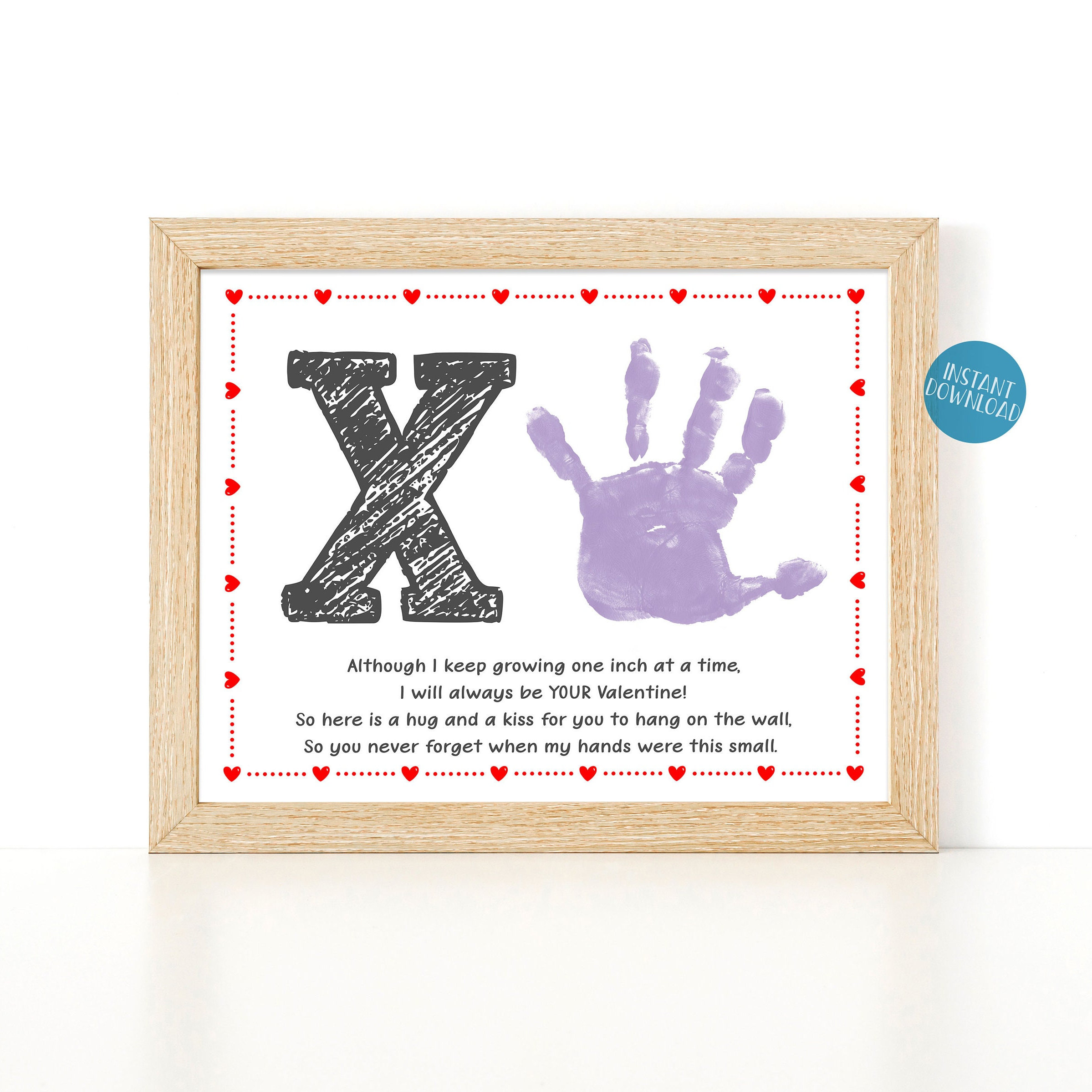 Hugs and Kisses XO Handprint Art Project for Kids | Etsy