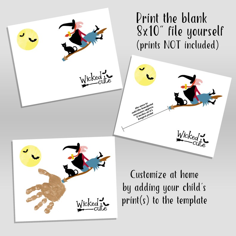 Wicked Cute Halloween Handprint Craft for Toddlers Witch - Etsy