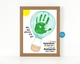 Oh, the Places I'll Go Graduation Handprint, DIY Kid Craft - Etsy