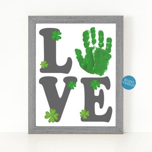 St Patrick's Day Handprint Craft for Kids, Love Toddler Handprint Art ...