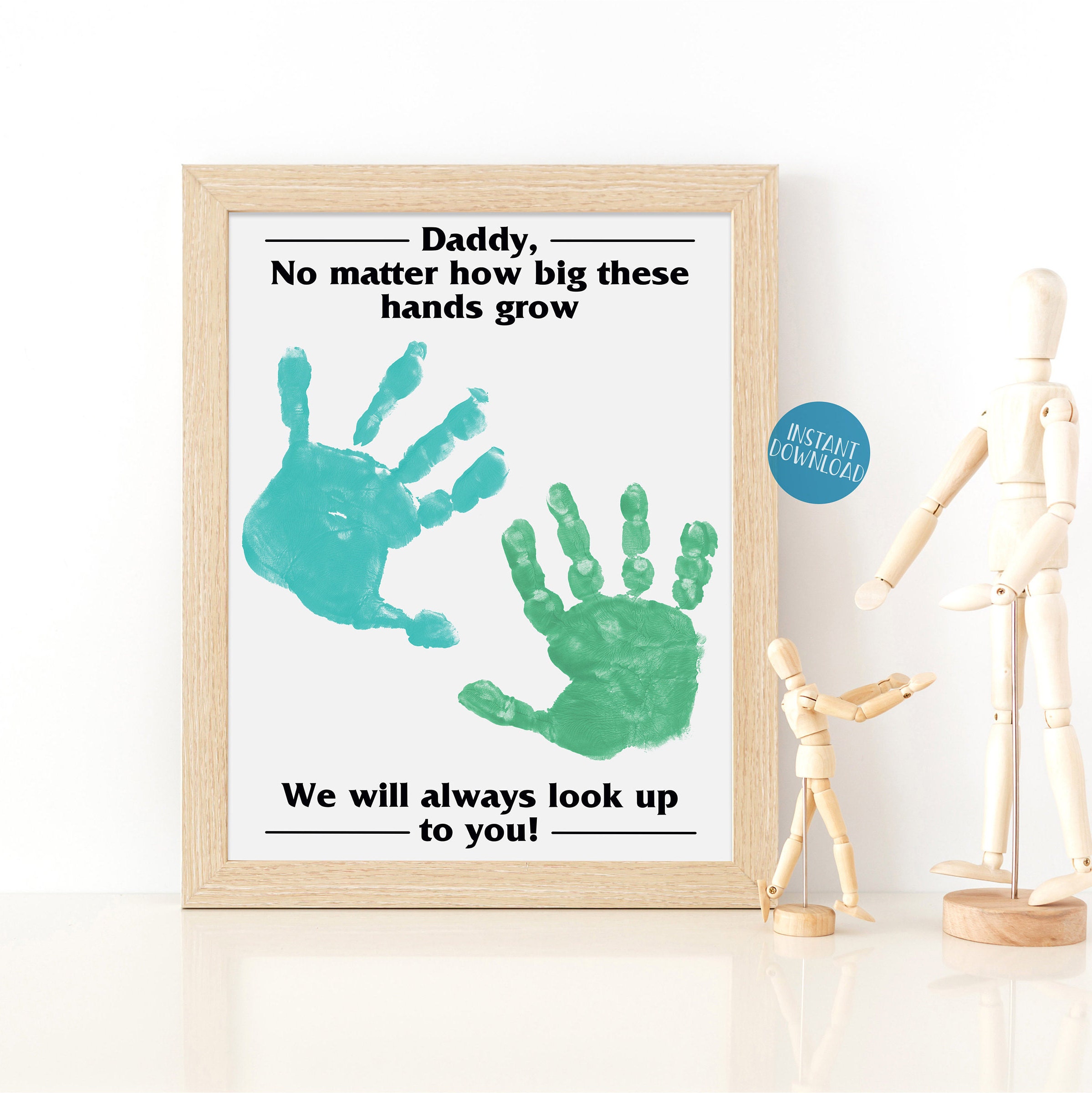 Gift for Dad Handprint Art Dad Gift Gift From Sons - Etsy