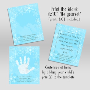 Winter Handprint Art, Baby Toddler Kids DIY Snowflake Craft, First ...