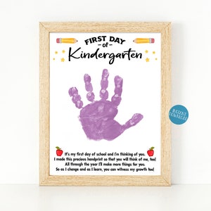 Handprint Art Back to School Poem, First Day of School Printable, DIY ...