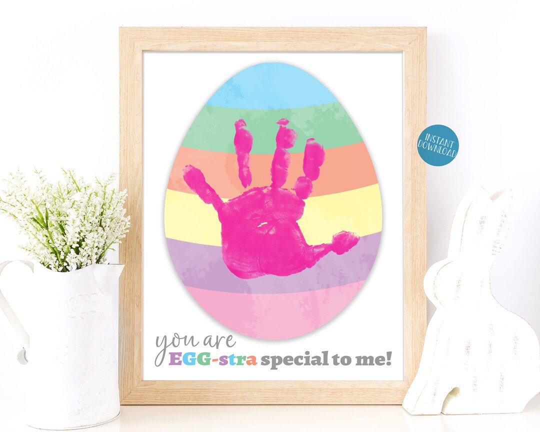 Easter Egg Handprint Art Project for Kids, Easter Handprint Keepsake ...