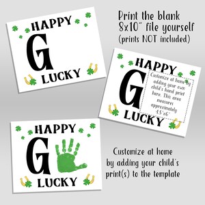 St Patrick's Day Toddler Handprint Craft, Happy Go Lucky Handprint Art ...
