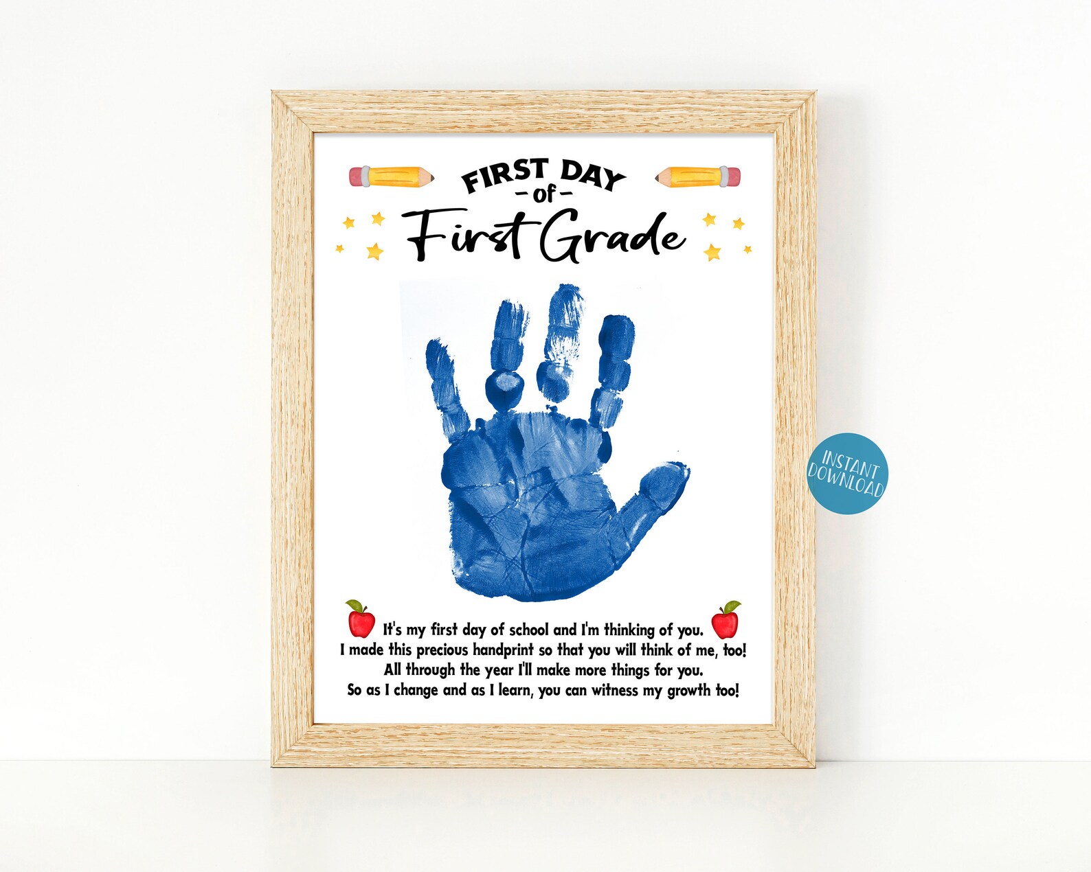 Handprint Art Back to School Poem First Day of School - Etsy