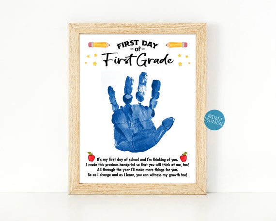 Handprint Art Back to School Poem First Day of School - Etsy