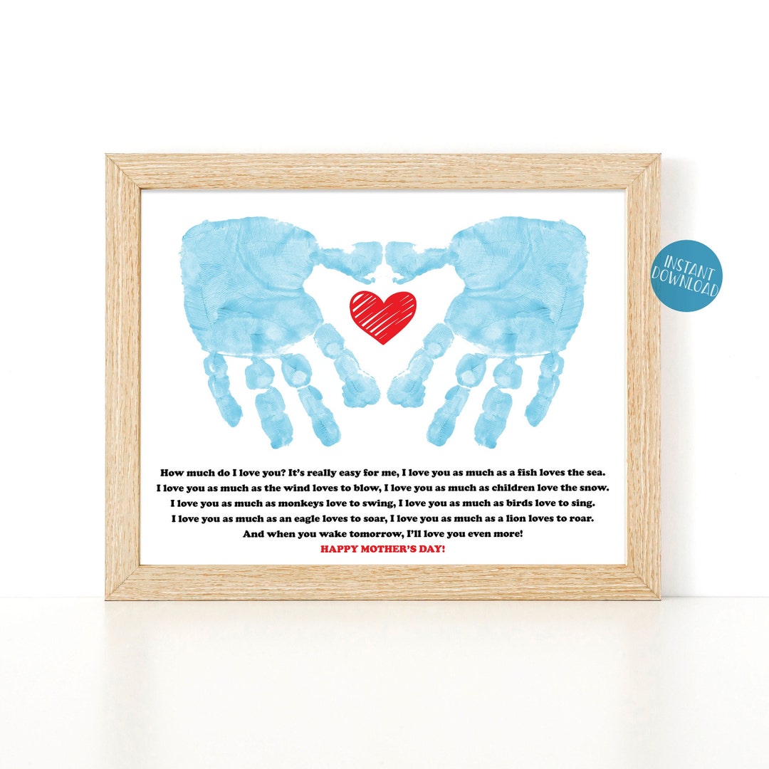 Handprint Art Mothers Day Poem Mother's Day Gift From - Etsy