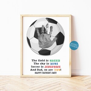 Soccer Father's Day Gift From Kids, Football Dad Gift, Handprint Art ...