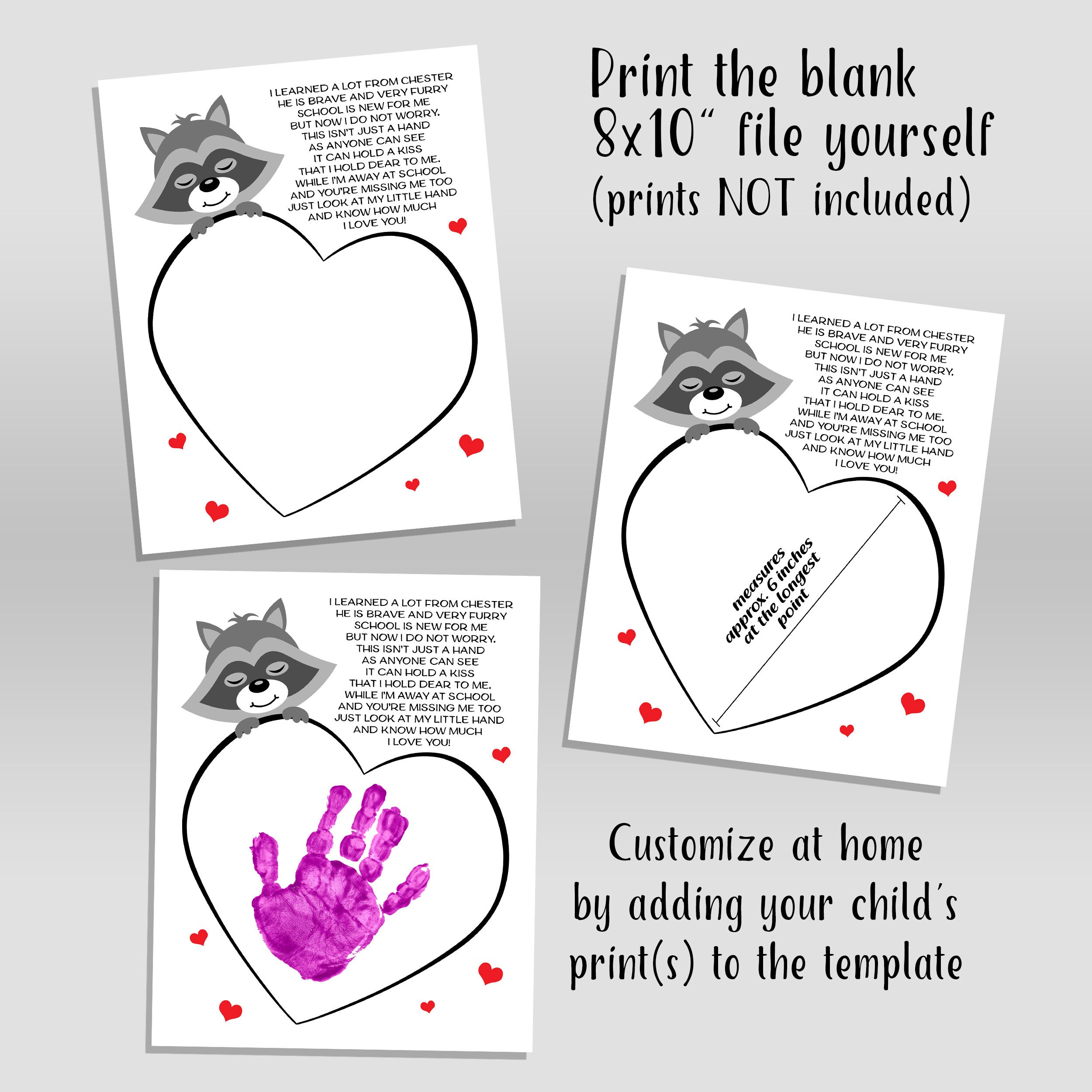 The Kissing Hand First Day of School Craft for Kids, Back to School ...