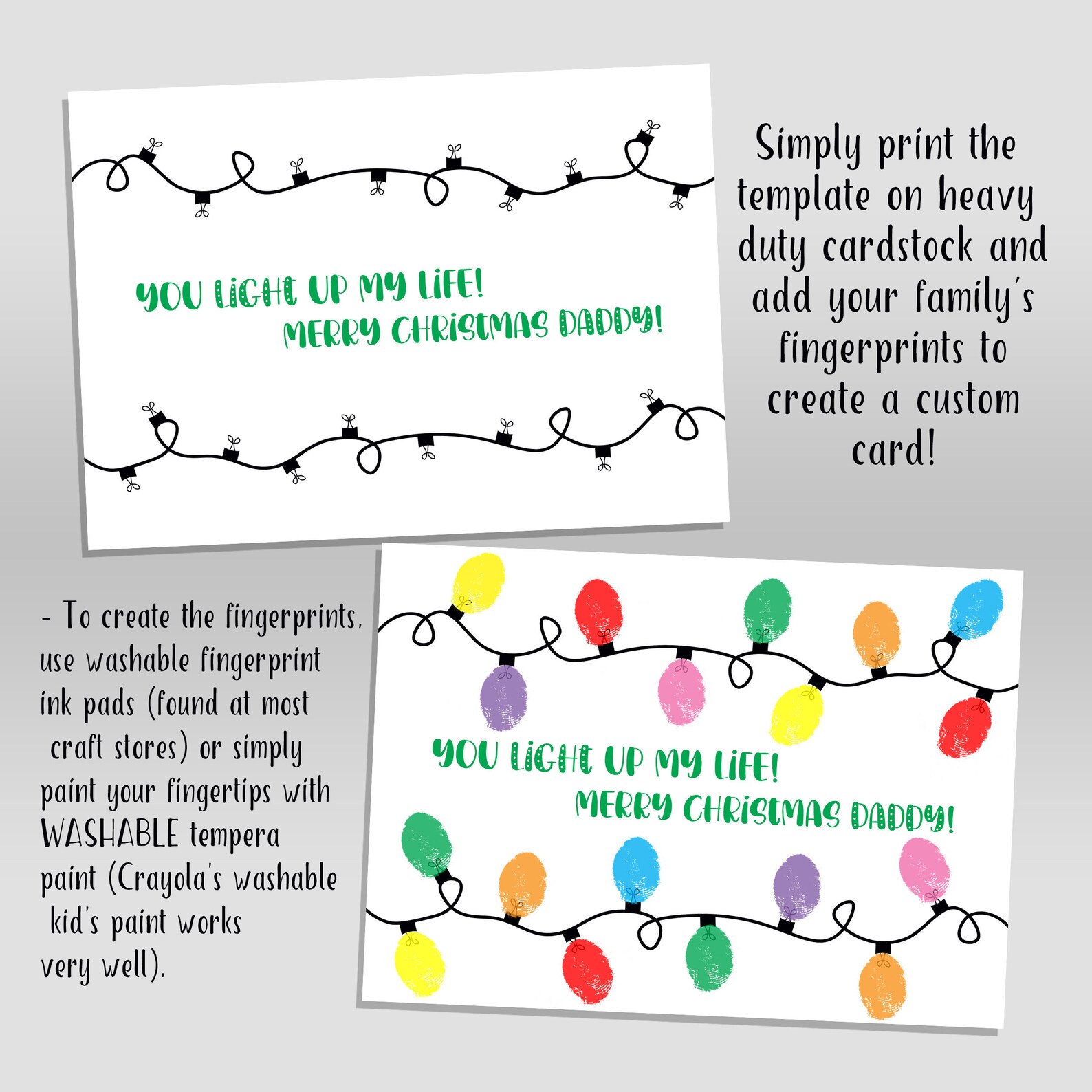 Daddy Christmas Card Printable Christmas Card for Dad - Etsy Canada