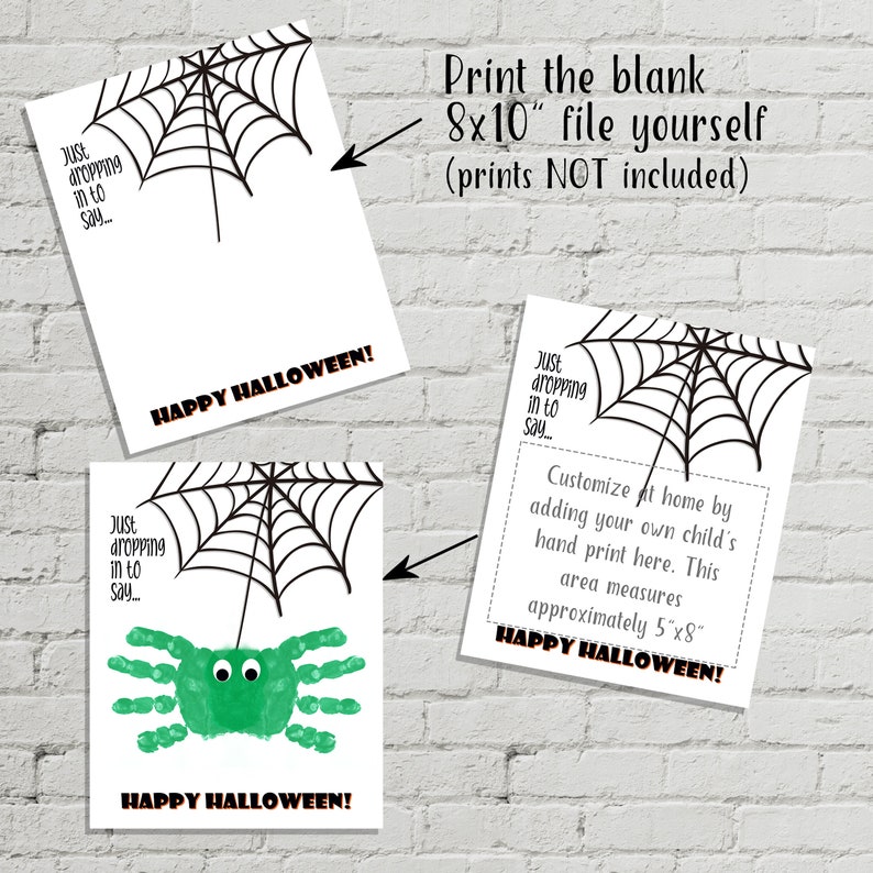 Spider Handprint Art Halloween Craft for Kids Handprint | Etsy