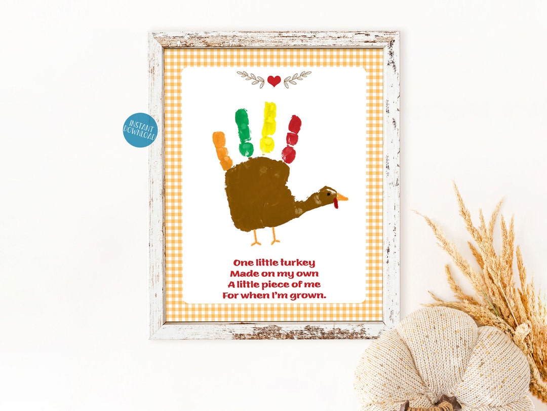 Thanksgiving Handprint Craft, Turkey Handprint Art Project for Kid ...