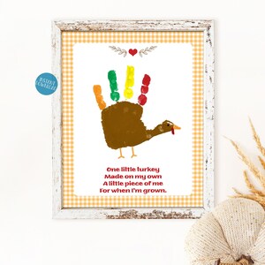 Thanksgiving Handprint Craft, Turkey Handprint Art Project for Kid ...