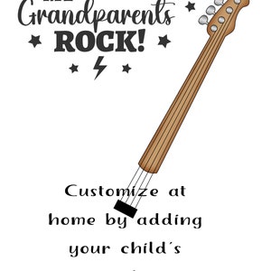 My Grandparents Rock Guitar Handprint Craft, Handprint Art Printable ...