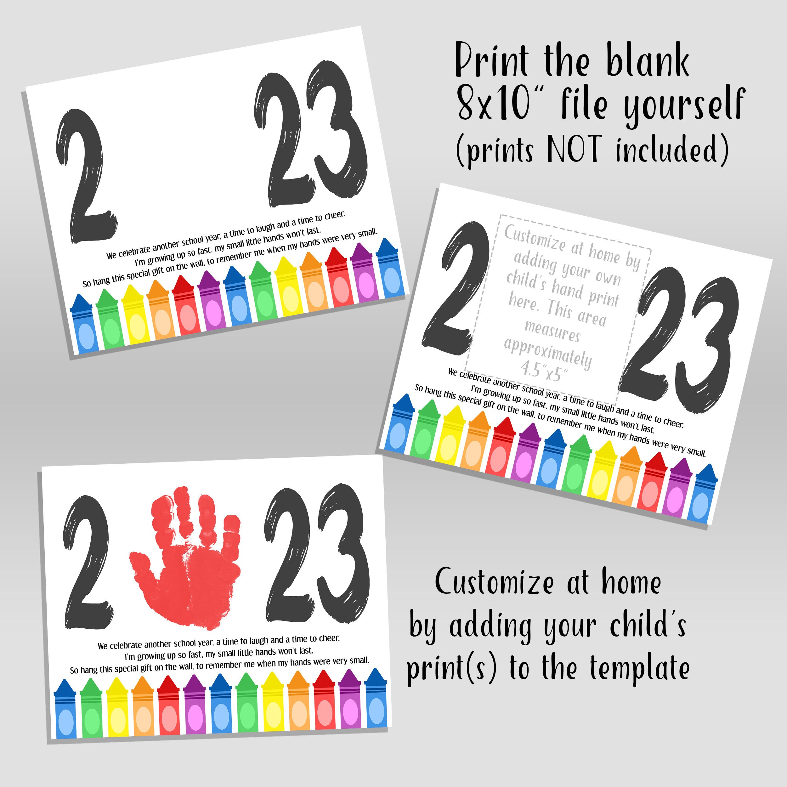 End of School Handprint Craft for Kids DIY Kid Craft Last - Etsy Ireland