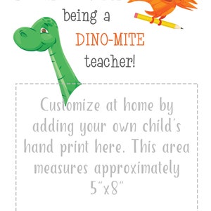 Teacher Appreciation Printable, Year End Teacher Gift, Handprint Art ...