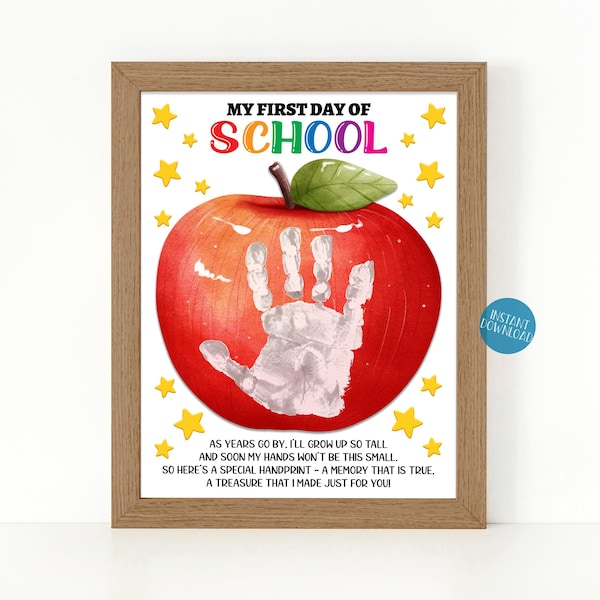 Back to School Handprint Craft - Etsy