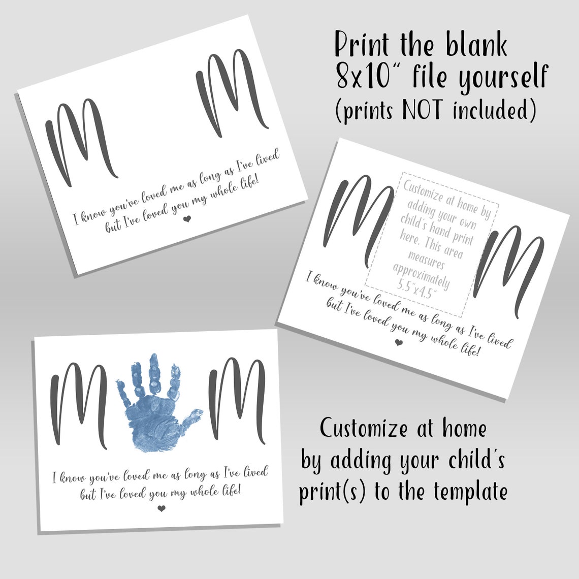 Handprint Keepsake Gift for Mom Mother's Day Poem - Etsy