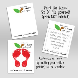 Apple Footprint Art, Handprint Art Craft for Kids, DIY Kids Craft, Love ...