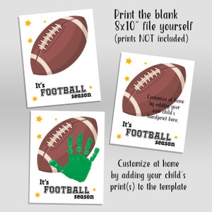 Football Handprint Art, Fall Sports Handprint Craft for Kids, Its ...